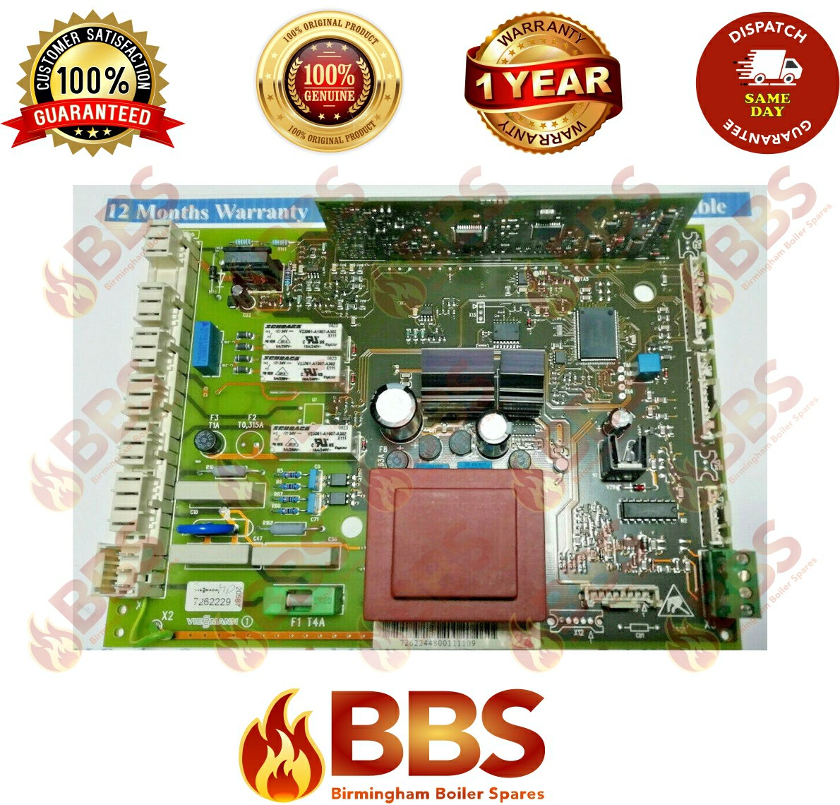 VIESSMANN VITODENS 100 V100 WB1A COMBI CONTROL PANEL PCB 7828515 ...